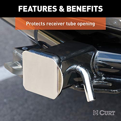 CURT 22171 Chrome Plastic Trailer Hitch Cover, Fits 2-Inch Receiver