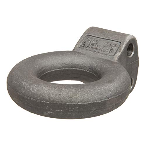 CURT 48660 Raw Steel Pintle Hitch Lunette Ring 3-Inch ID, 24,000 lbs, Channel Mount Required