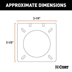 CURT 58520 Vehicle-Side Trailer Wiring Harness Mounting Bracket for 7-Pin USCAR Factory Socket on Ford, GM or Nissan