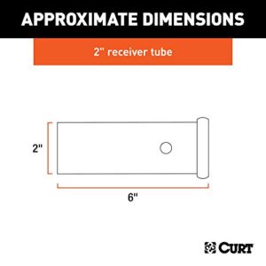 CURT 49060 2-Inch x 6-Inch Weld-On Raw Steel Trailer Hitch Receiver Tube