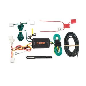 curt 56016 vehicle-side custom 4-pin trailer wiring harness, fits select mazda 2 hatchback, 5, cx-9 , black