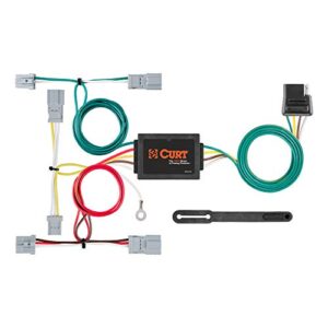 curt 56011 vehicle-side custom 4-pin trailer wiring harness, fits select civic, fit, accord w/o led taillights, mazda 3, cx5, mitsubishi galant , black