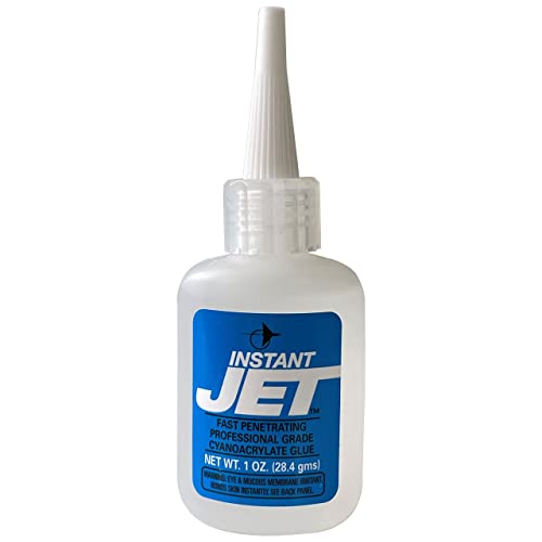 Instant Jet Glue - Long Lasting CA Glue - Fast Action Multipurpose Glue - Penetrates Porous Materials and Increases Impact Resistance