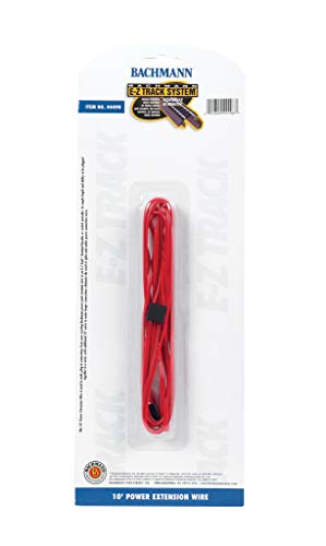 Bachmann Trains - E-Z TRACK - 10’ POWER EXTENSION WIRE - RED (1/card)