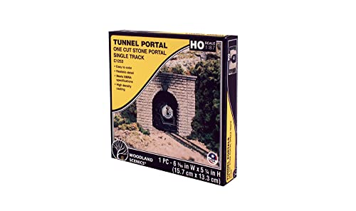 HO Single Tunnel Portal, Cut Stone