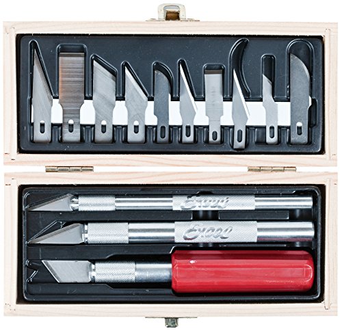 Excel Blades Sharp Hobby Knife Set, Precision Cutting Tool Set for Vinyl, Paper, Wood, Leather, Craft Knife Bulk Set Includes Light To Heavy Duty Knives and 13 Blades