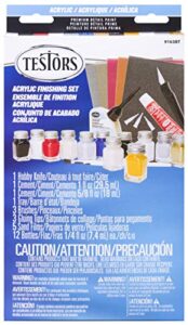 testors -3 acrylic paint finishing kit, multicolor