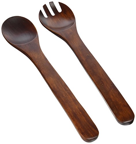 Lipper International Cherry Finished Salad Servers, 12" Long, One Pair