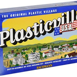 Bachmann Trains - PLASTICVILLE U.S.A. BUILDINGS – CLASSIC KITS - FARM BUILDINGS with ANIMALS - HO Scale