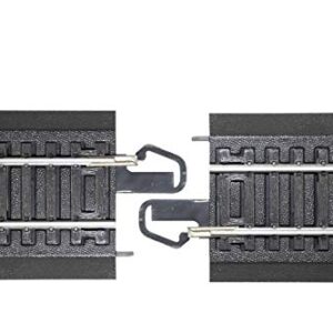 Bachmann Trains - Snap-Fit E-Z TRACK 9” STRAIGHT TRACK (4/card) - STEEL ALLOY Rail With Black Roadbed - HO Scale (44411)