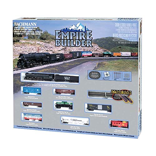 Bachmann Trains - Empire Builder Ready To Run 68 Piece Electric Train Set - N Scale