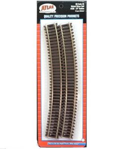 atlas code 83 nickel silver 24″ radius snap track (6/bx) ho scale trains