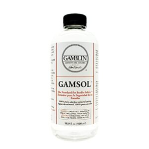 gamblin gamsol oil color, 16.9 fl oz (pack of 1), clear, 16