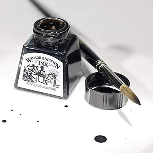 Winsor & Newton Drawing Ink, 14ml Bottle, Black Indian