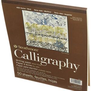 Strathmore STR- 50 Sheet Tape Bound Calligraphy Pad, 8.5 by 11"