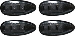 recon 264133bk led fender lights 1999-2007 chevy silverado & gmc sierra dually (4 piece set) – smoke lens with black trim