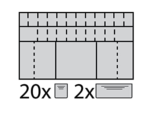 Beadsmith Plastic Organizer Box 14 x 9 x 1-7/8"