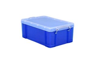 really useful 9 litre plastic storage box – lightblue, standard packaging