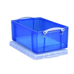 Really Useful 9 Litre Plastic Storage Box - LightBlue, Standard Packaging