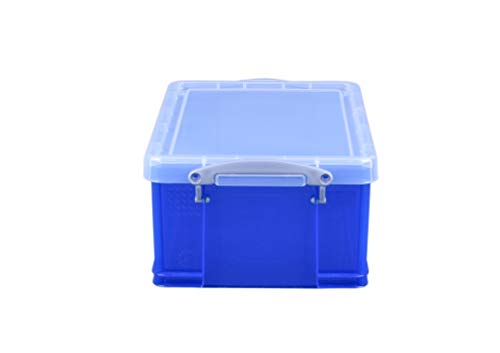 Really Useful 9 Litre Plastic Storage Box - LightBlue, Standard Packaging