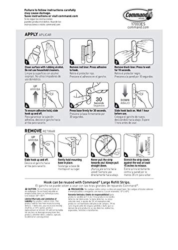 Command Large Utility Hook, Damage Free Hanging Wall Hook with Adhesive Strips, No Tools Wall Hook for Hanging Decorations in Living Spaces, 1 Green Hook and 2 Command Strips