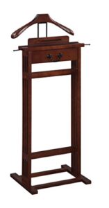 proman products vl16188 wardrobe valet, walnut