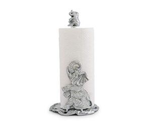 arthur court designs elephant decorative counter top paper towel holder – aluminum metal countertop 14.5 inch standing tall