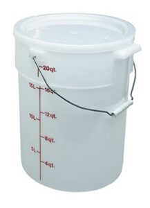 cambro pwb22148 pail with bail 22 quart white case of 1