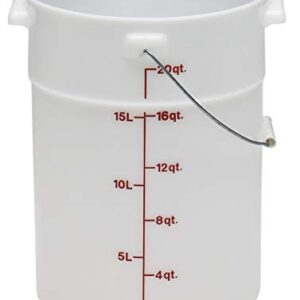 Cambro PWB22148 Pail With Bail 22 Quart White Case of 1