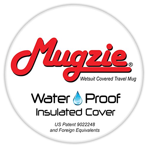 Mugzie Black Bear Travel Mug with Insulated Wetsuit Cover, 16 oz, Brown