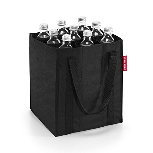 reisenthel bottlebag black - 9 compartments, easy recycling of bottles, carrying straps