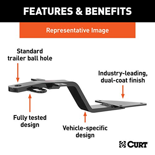 CURT 11639 Class 1 Fixed-Tongue Trailer Hitch with 3/4-Inch Trailer Ball Hole for Select Subaru XT, XT 6