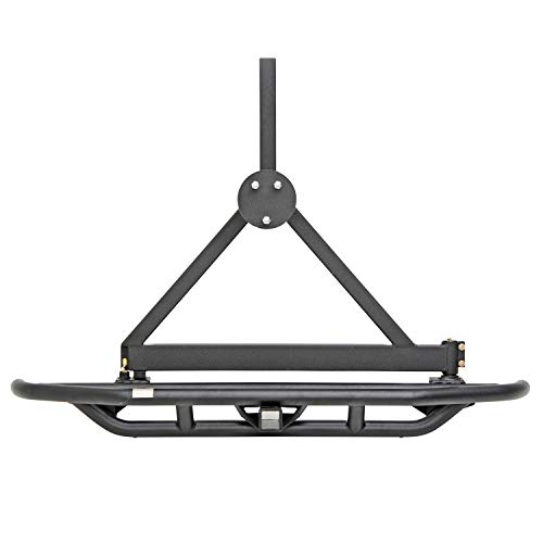 Smittybilt SRC Rear Bumper and Tire Carrier with Receiver Hitch (Black) - 76621