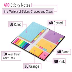 Mr. Pen- Sticky Notes Set, Sticky Notes Tabs, 410 Pack, Divider Sticky Notes, School Supplies, Office Supplies, Planner Sticky Notes, Sticky Note Dividers Tabs, Book Notes, Bible Sticky Notes