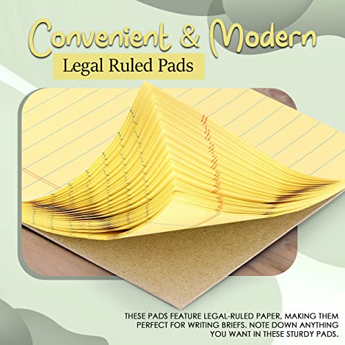 Jr. Legal pad, Small Note Pads Legal Ruled Writing Pad. Perforated Edge. 5" X 8" Canary Yellow, Universal, 50 sheets per Pad (Pack of 6)