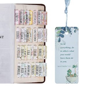 bible tabs, large print and easy-to-read bible tabs for women and girl, 80 bible index tabs in total, 66 bible tabs for old and new testament, additional 14 blank tabs