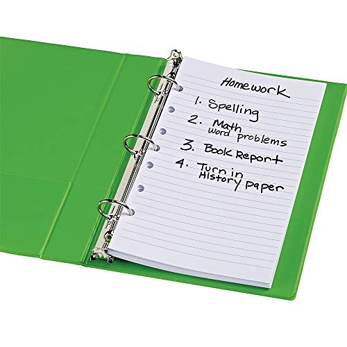 Avery Mini Binder Filler Paper for 3 Ring Binders or 7 Ring Binders, College Ruled, 5.5" x 8.5", 100 Sheets (14230)