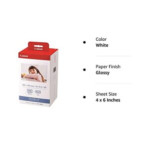 Canon KP-108IN 3 Color Ink Cassette and 108 Sheets 4 x 6 Paper Glossy for SELPHY CP1300, CP1200, CP910, CP900, CP760, CP770, CP780 CP800. Bonus: Quality Photo Microfiber Cloth