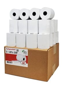 (32 rolls) 3 1/8 x 230 thermal paper receipt rolls fits all clover pos cash register printers, star micronics scp700 tsp100 tsp300 tsp400 tsp500 tsp600 tsp 700 tsp2000 ct s300 from buyregisterrolls