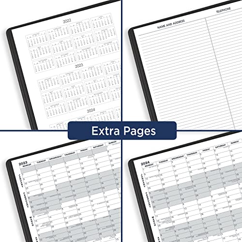 AT-A-GLANCE 2023 Monthly Planner, 9" x 11", Large, 15 Months, Black (7026005)