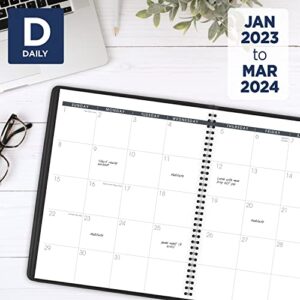 AT-A-GLANCE 2023 Monthly Planner, 9" x 11", Large, 15 Months, Black (7026005)