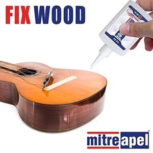 MITREAPEL Ca Glue with Activator (2 x 1.7 oz - 2 x 6.7 fl oz), Ca Glue for Woodworking, Cyanoacrylate Glue and Activator for Wood, Plastic, Metal, Leather, Ceramic and Craft - Instant Bond - 2 Pack