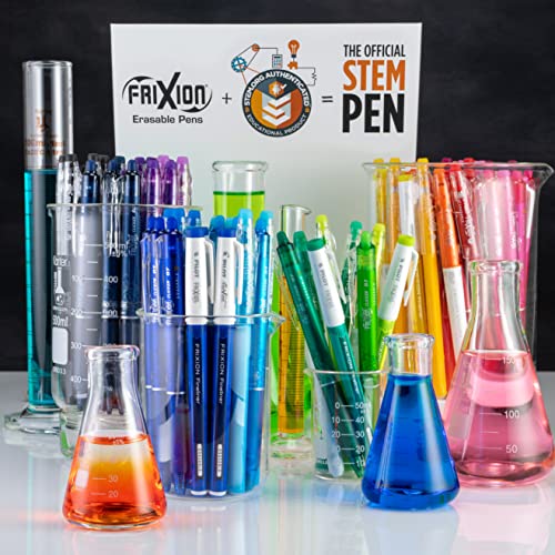 PILOT Pen 14447 FriXion Clicker Erasable, Refillable & Retractable Gel Ink Pens, Fine Point, Assorted Color Inks, 15-Pack Pouch