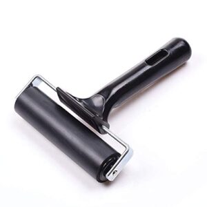 4-inch rubber brayer roller for printmaking, great for gluing application also. (original version)