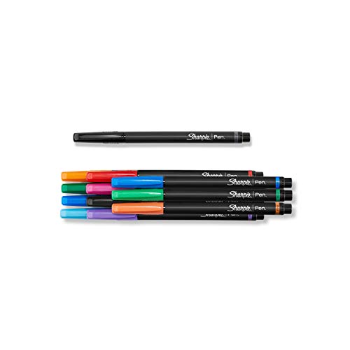 SHARPIE Pens, Fine Point (0.4mm), Assorted Colors, 12 Count