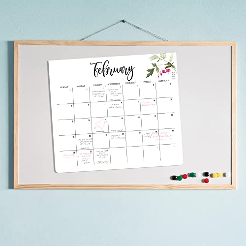 Beautiful 2023 Magnetic Calendar for Fridge - Runs Until July 2024 - The Perfect Monthly Calendar With Greenery Designs for Easy Planning