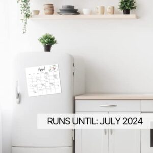 Beautiful 2023 Magnetic Calendar for Fridge - Runs Until July 2024 - The Perfect Monthly Calendar With Greenery Designs for Easy Planning