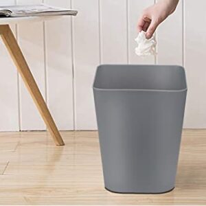 Feiupe 1.6 Gallon Small Trash Can Wastebasket for Kitchen Office Bathroom,Pack of 2(1.6 Gallon(2 Pack), White+Gray)