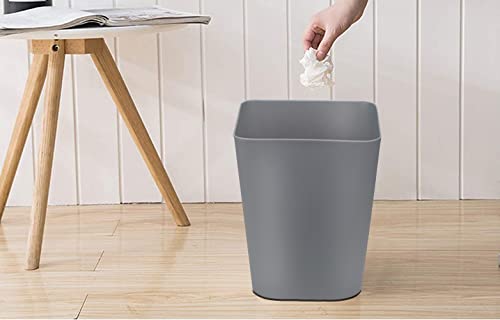 Feiupe 1.6 Gallon Small Trash Can Wastebasket for Kitchen Office Bathroom,Pack of 2(1.6 Gallon(2 Pack), White+Gray)