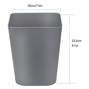 Feiupe 1.6 Gallon Small Trash Can Wastebasket for Kitchen Office Bathroom,Pack of 2(1.6 Gallon(2 Pack), White+Gray)